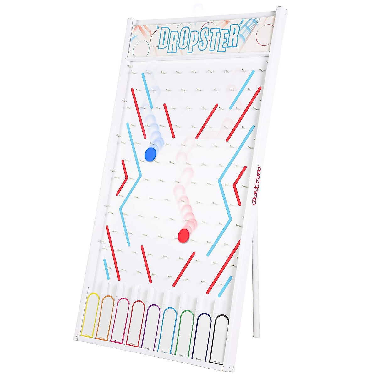 GoSports DROPSTER Prize Drop Game with Customizable Slots - Game Show Style Coin Drop - Great for Trade Show Prizes, Educational Trivia, Party Games & More