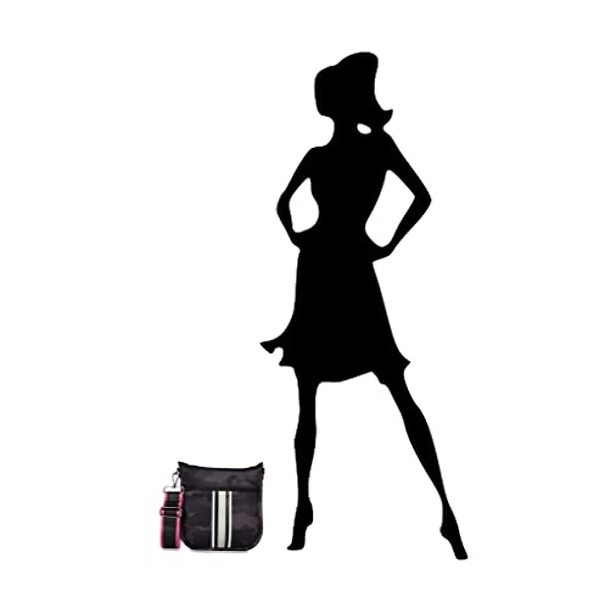 Jeri Prime Crossbody Tote by Haute Shore, Black Camo