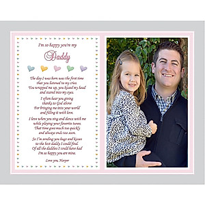 Daddy's Girl Gift, So Happy You're My Dad for His Birthday or Father's Day, 8x10 Inch Print Personalized with Name and Photo