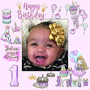 Fun Gift Wrap 1st Birthday Personalized Wrapping Paper - Customized With Your Photograph, Name, or Message, 4 Foot Roll, 30 Inch Wide-1st Birthday Princess