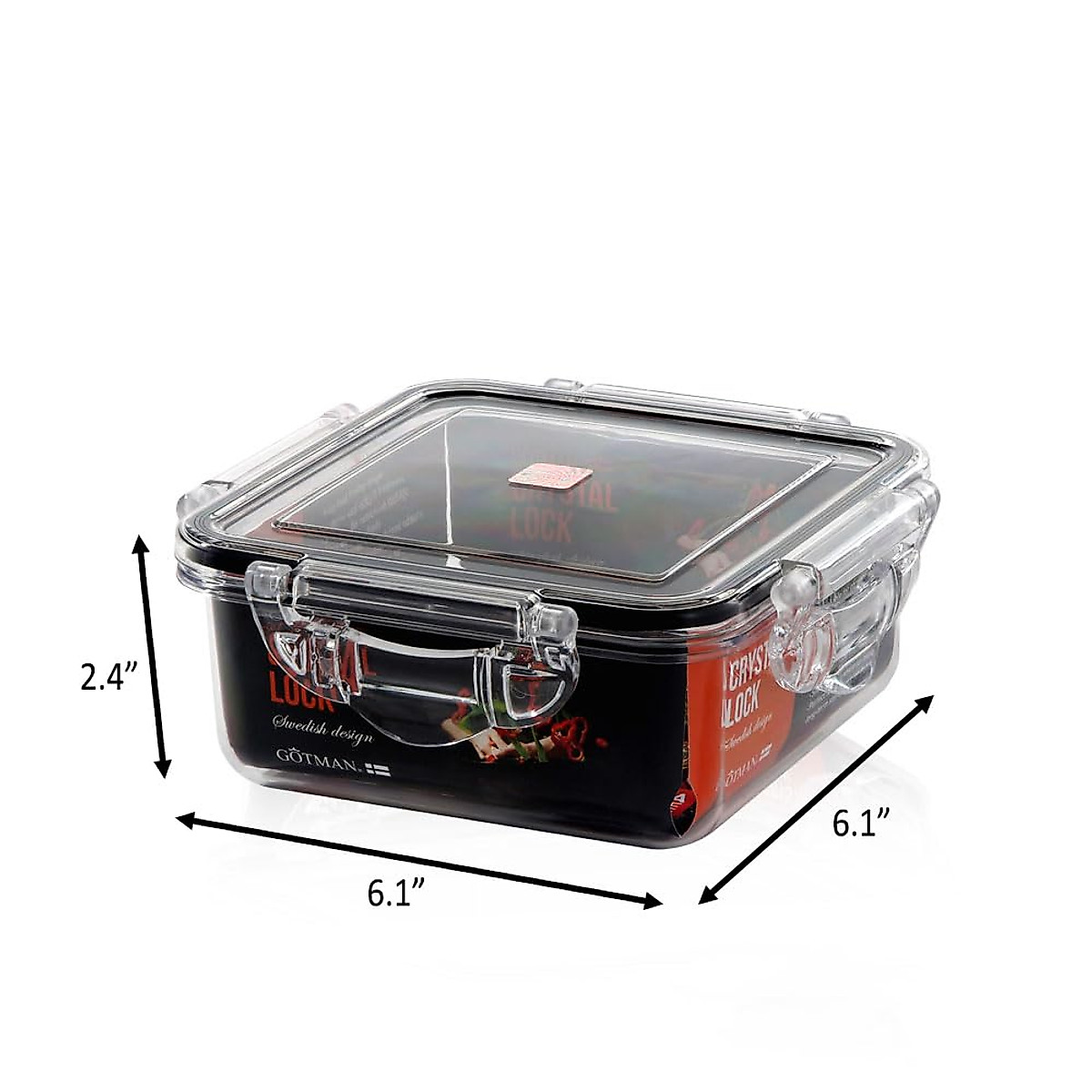 gotman Airtight Food Storage Container With Lid (26.4 oz) - Leak-Proof Lunch Box | BPA-Free | Meal Prep | Microwave, Freezer and Dishwasher Safe | Kitchen Fridge Organizer Boxes | Fresher Food