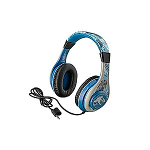 Jurassic World Kids Headphones, Adjustable Headband, Stereo Sound, 3.5Mm Jack, Wired Headphones for Kids, Tangle-Free, Volume Control, Childrens Headphones Over Ear for School Home, Travel
