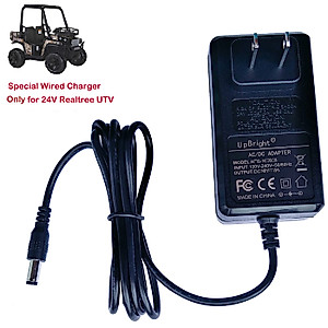 UpBright AC/DC Adapter Compatible with Dynacraft Realtree 24V UTV 24 Volt Battery Powered Electric Ride on Toy Car 4x4 Dyna Craft Real Tree Buggy 8805-34 CZJUTAI JT-DC240V1000 Power Charger (Barrel)