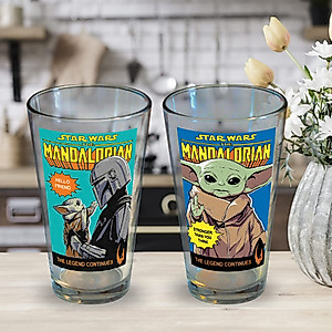 ICUP Star Wars Mandalorian: The Child Comic Covers Pint Glass Set 2 Pack (packaged)