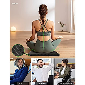 OSWCHIC Gel Seat Cushion Pressure Relief Double Layer Honeycomb Breathable Chair Cooling Pad for Car Driver Office Wheel Chair Tailbone Sciatic Nerve Spine Pain Relief