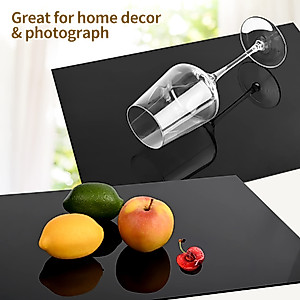 Black Acrylic Sheet 8x10 Lesnlok 2 Pieces Black Plexiglass Sheet 1/8 inch Thick, DIY Materials for Home Decor, Handcraft, Painting, Photography,Switch Panel, Display Stand