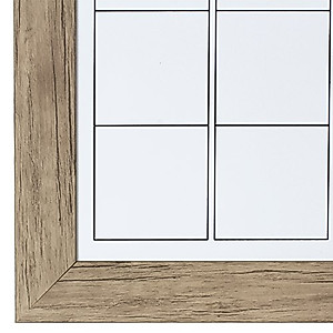 DesignOvation Beatrice Framed Magnetic Dry Erase Monthly Calendar, 23x29, Rustic Brown