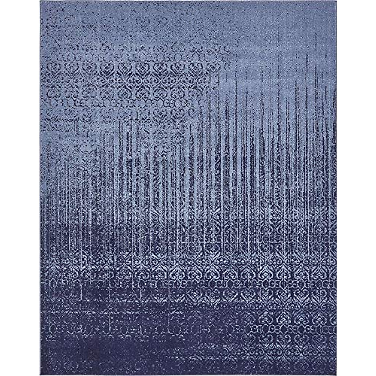 Unique Loom Del Mar Collection Area Rug - Jennifer (7' 10" x 10' Rectangle, Blue/ Navy Blue)