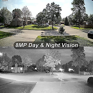 4K 8MP 180° Panoramic Ultra Wide Viewing Angle Fisheye Eyeball Dome TVI CVI AHD Analog 4 in 1 CCTV Security Camera, 30ft IR Night Vision, Outdoor, Full Metal Housing, ONLY Compatible with 8MP DVR