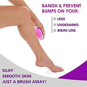 Dylonic 3 Pack Body and Face Exfoliating Brushes for Ingrown Hairs Treatment, Razor Bumps, Shaving Irritation - Silicone Scrubbers Gift Set, Skin Exfoliator Brush Dry Brushing Loofah for Smooth Skin