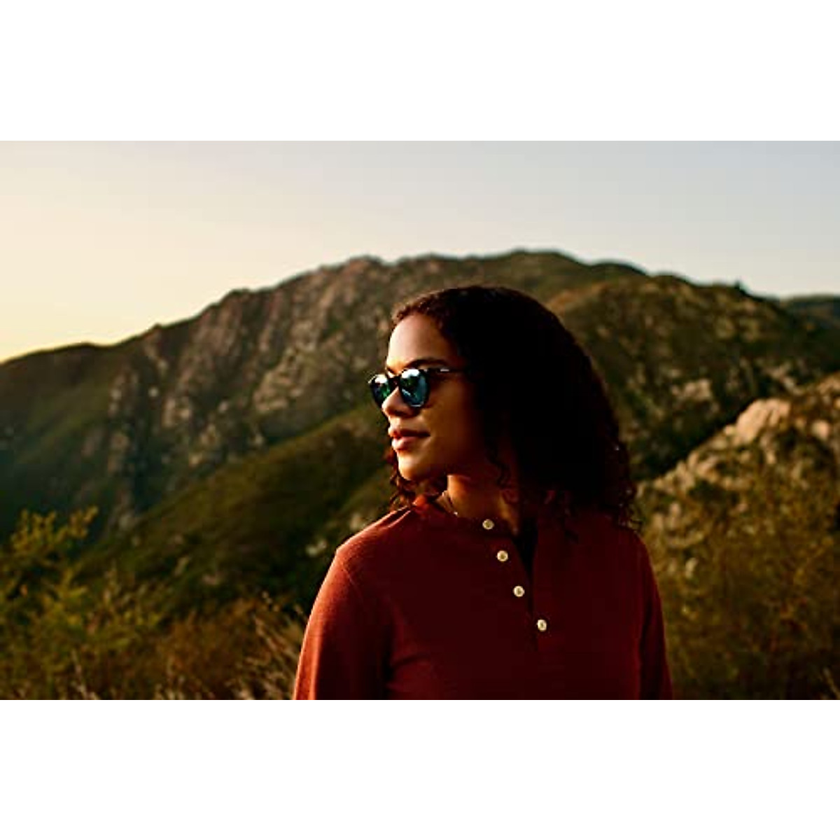 Revo Sunglasses Sierra: Polarized Crystal Glass Lens Filters UV, Small Round Frame, Tortoise Frame with Revo Blue Lens