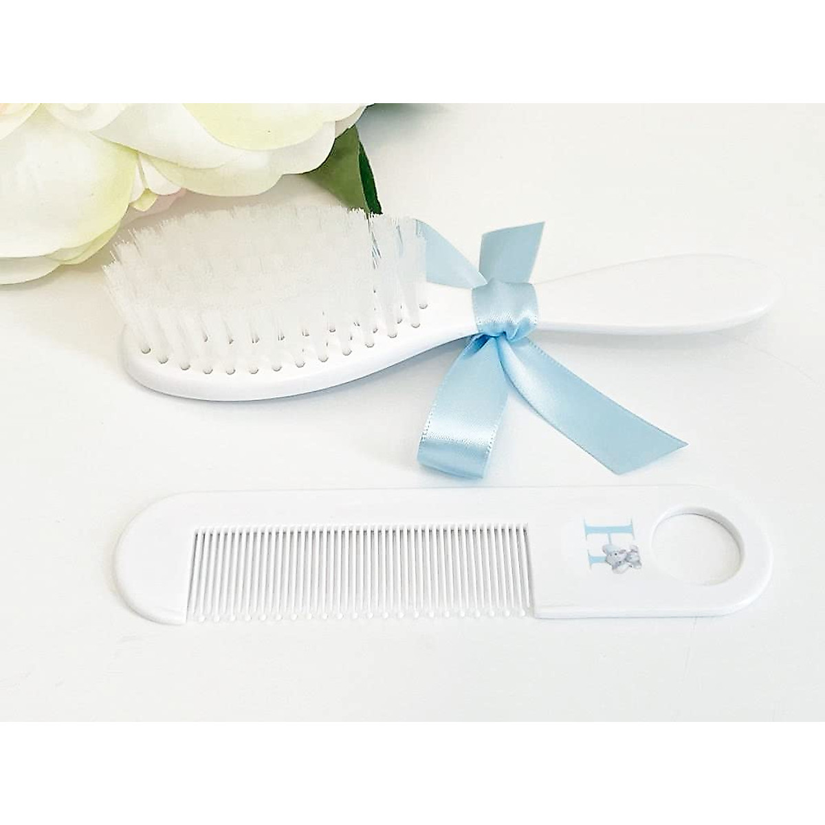 Personalized Baby Gift Boys, Baby Brush & Comb Set, Elephant Baby Gift, Baby Gifts for Newborn Boys.