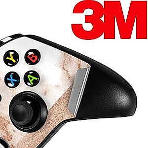 Skinit Decal Gaming Skin compatible with Xbox One S Controller - Originally Designed White Rose Gold Marble Design
