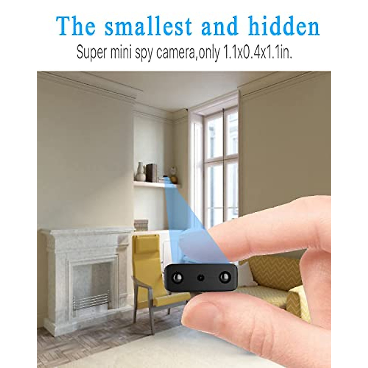 Mini Spy Camera WiFi, Smallest Hidden Cameras HD1080P for Home Security Surveillance with Video Small Portable Nanny Cam with Phone App, Motion Detection, Night Vision for Indoor