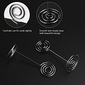 ULTNICE 10pcs Swirl Table Number Photo Holder Stands for Weddings Party Gatherings