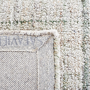 SAFAVIEH Abstract Collection Area Rug - 5' x 8', Green & Sage, Handmade Wool, Ideal for High Traffic Areas in Living Room, Bedroom (ABT143Y)