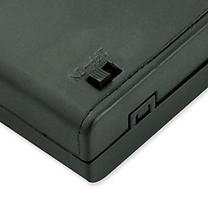 Ogrmar On/Off Switch 4 x 1.5V AA Battery Case Holder Leads Black w Cap 2Pcs