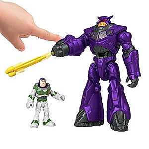 Imaginext and Disney Buzz Lightyear - Battle Blast Zurg Space Robot Action Figure for pre-Schoolers, 3 Years and up includes Toy
