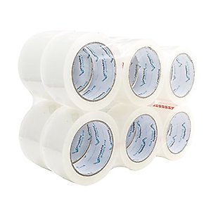 12 Pack Heavy Duty Packaging Tape, Clear Packing Tape Designed for Moving Boxes, Shipping, Office, Commercial Grade 2.7mil Thick, 60 Yard Length, 720 Total Yards