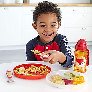 Skip Hop Non-Slip Baby Plates, Zoo Smart Serve, 2 Pack, Fox