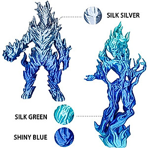 (2 Items) 4 Pack 200g Silk Shiny PLA Filament & 1kg Shiny Rainbow PLA Filament 1.75mm +/- 0.02mm, 3D Printing Filament, 3D Printer Filament