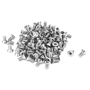 uxcell® M3 x 6mm Phillips Flat Head Countersunk Bolts Machine Screws 100pcs