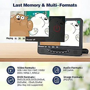 12" Dual Portable DVD Player for Car with 1080P HDMI Input, FELEMAN Car DVD Player Dual Screen Play A Same or Two Different Movies, 5 Hours Rechargeable Battery, Support USB, Last Memory