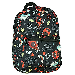 Bioworld Marvel Deadpool Unicorns And Rainbows Laptop Backpack