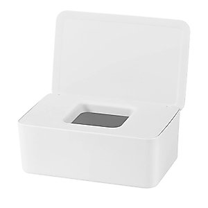 Wipes Dispenser Wet Wipes Storage Box with Lid Dustproof Tissue Storage Box Napkin Storage Case Modern Rectangular Wipe Container For Home Car