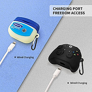 2Pack Game Controller & Vaselin Cover for Airpods Pro Case, Cute Fashion Character Skin Protective Cover Accessories with Keychain Soft Silicone Shockproof/Anti-Fall/Waterproof Case for Kids Girls