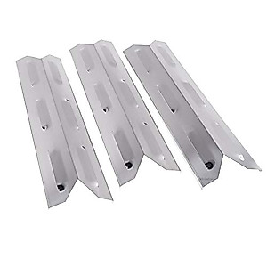 BBQration 3-Pack SSN664A 15 7/8" Stainless Steel Heat Plate and SSA674A Burner Replacement for Select Landman-US Gas Grill 42170, 42172, 966686