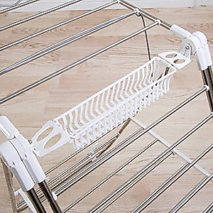 Clothes Drying Rack – Folding Indoor/Outdoor Portable Dryer for Clothing and Towels – Collapsible Laundry Clothes Stand by Everyday Home (Silver)