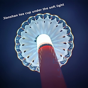 CmengAo Tenmokus Tea Cup Set, Handmade Jianzhan Tea Cup 3d Tenmoku Lotus Tea Cup, Beautiful Dragon Phoenix Tea Cup Set, Chinese Ceramic Kungfu Tea Cups Decorative Teacups