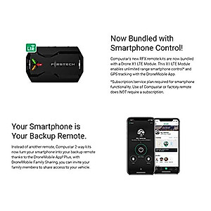 Compustar CSX4900-S 4-Button 2-Way, 3000' Remote Start System w/Drone X1LTE