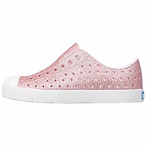 Native Shoes, Jefferson Bling Child, Kids Lightweight Sneaker, Milk Pink Bling/Shell White, 9 M US Toddler
