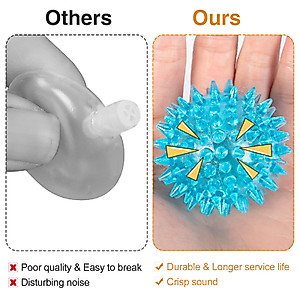 Alphatool Squeaky Dog Toy for Aggressive Chewer, Tough Plush Dog Toys for Large Dogs, Crinkle Interactive Puppy Dog Toys for Small Medium Dogs