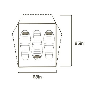 SJK 3 Person Nightfall Footprint Lightweight 3 Season Water Resistant Tent for Camping and Hunting