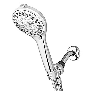 Waterpik ShowerClean Pro Hand Held Shower Head High Pressure Rinser With Built-in Power Jet Wash Shower Cleaner In Chrome, QCW-763ME
