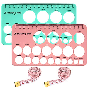 Nipple Rulers for Flange Sizing, 4pcs Silicone Nipple Flange Measuring Tool for Breast Pump Flange Size, Breast Pump Shield Nipple Sizing Measurement Tool for Flanges, Including 2 Flange Rulers