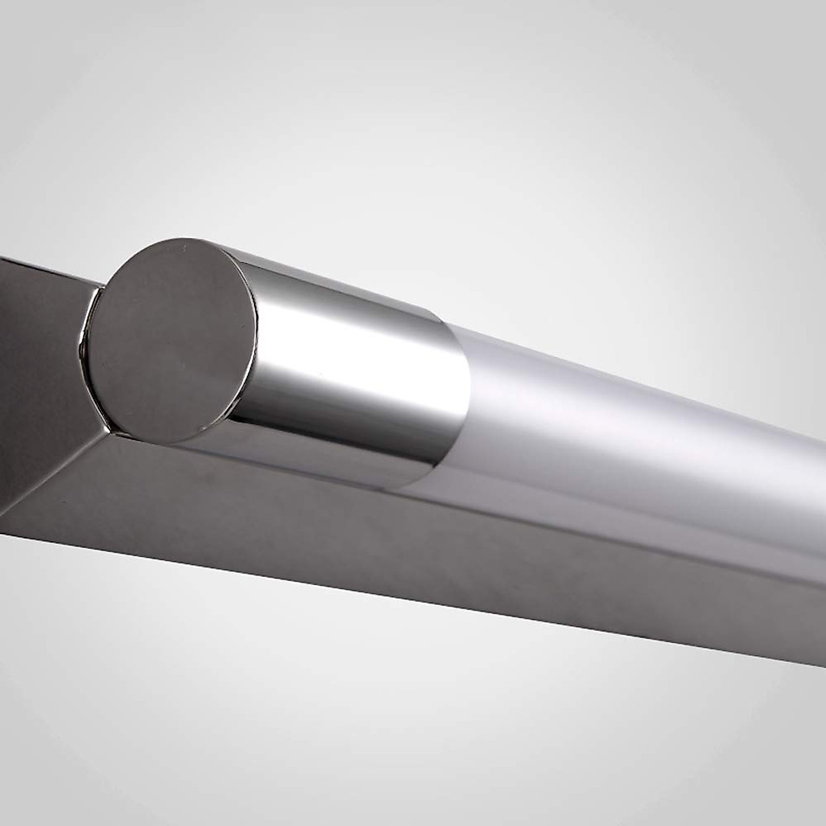 LITFAD LED Under Cabinet Lighting Mirror Bathroom Vanity Lights Waterproof Fog Lamp Stainless Steel Tube LED Vanity 22.83" Long 12W Simple Wall Light Modern Linear Vanity Closet Light White Light