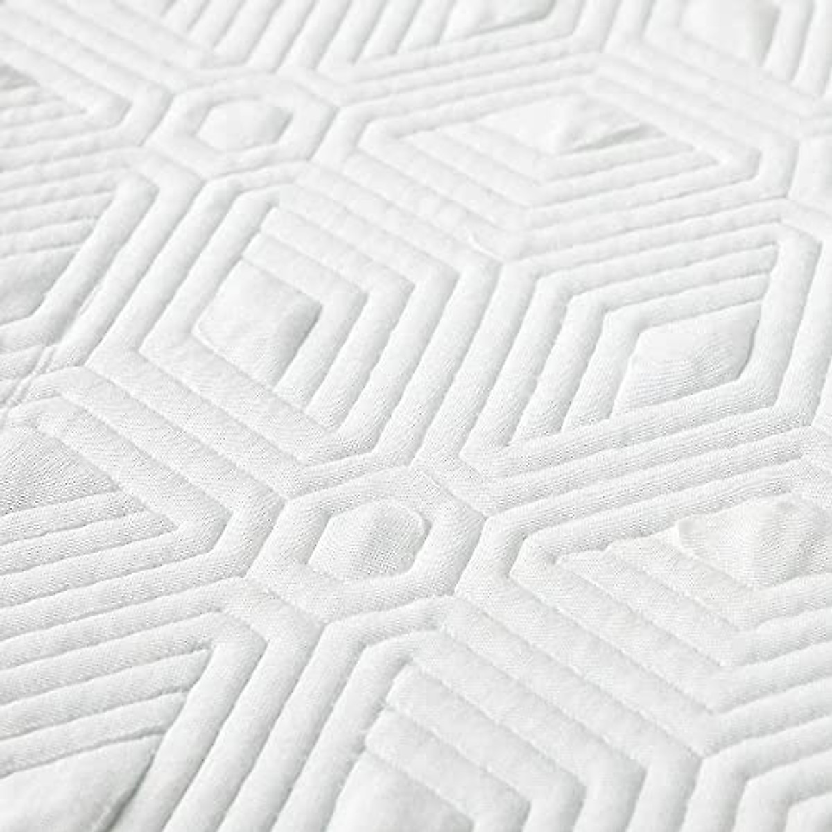 LUCID Memory Foam Soft and Breathable-Machine Washable Mattress Topper Cover, King, White