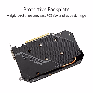 ASUS TUF Gaming NVIDIA GeForce GTX 1660 Ti EVO OC Edition Graphics Card (PCIe 3.0, 6GB GDDR6, HDMI 2.0b, DisplayPort 1.4, Space-Grade Lubricant, Compact Design, GPU Tweak II)