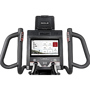 New 2023 Elliptical Exercise Machine by Sole Fitness, Home Workout Equipment for Cardio, Running, and Walking, Adjustable Stride Length, 13.3" Touch Screen, Bluetooth, and Tablet Holder (Sole E95S)