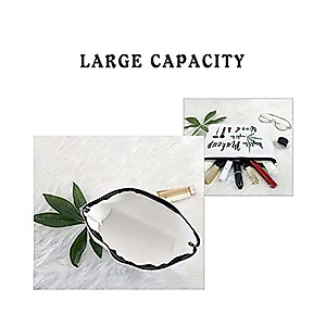 NC Funny Leaf Makeup Cosmetic Bag,Makeup Brushes Toiletry Jewelry Travel Accessories Organizer Zipper Pouch,Birthday Gift for Women Stoner Friend Sister Colleague Auntie