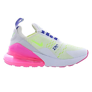Nike Women's Air Max 270 White/Volt-Pink Blast (DH0252 100) - 10