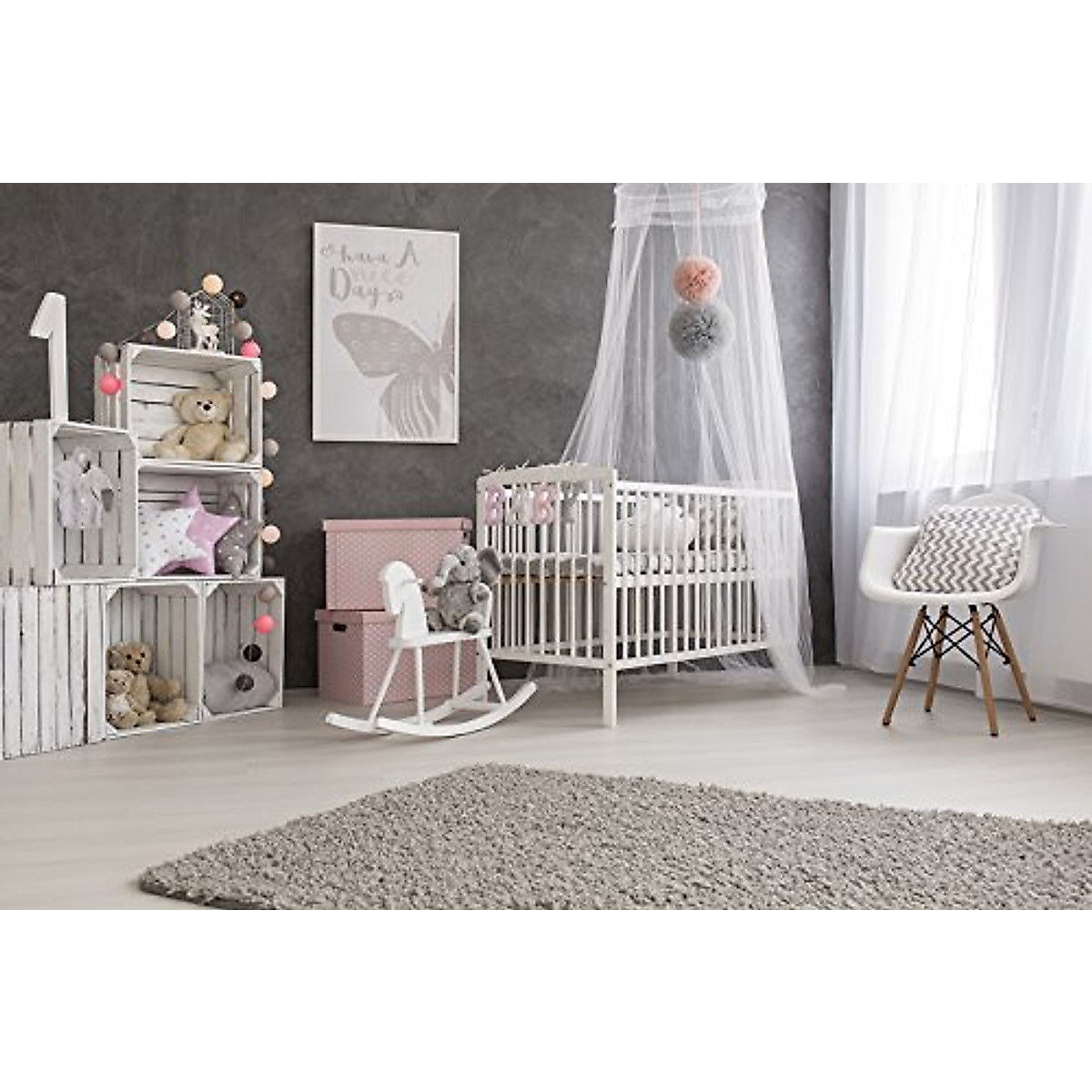 Fitted Crib Sheet Set. Luxe Baby Crib Sheets Girl and Boy. Grey Design Crib Sheets in Ultra Soft Cotton, Crib Sheets Set Fits All Crib Mattresses