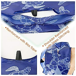 BeeGreen Fun Animal Reusable Shopping Bags Foldable Grocery Totes 10 Pack with Zipper Carry Pouch Cute Shopper Bags XLarge Machine Washable Durable Compact Bags for Groceries