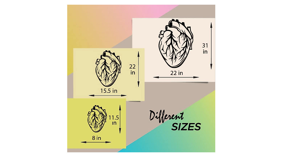 Stylish Human Heart Wall Vinyl Decal for Unique Decor