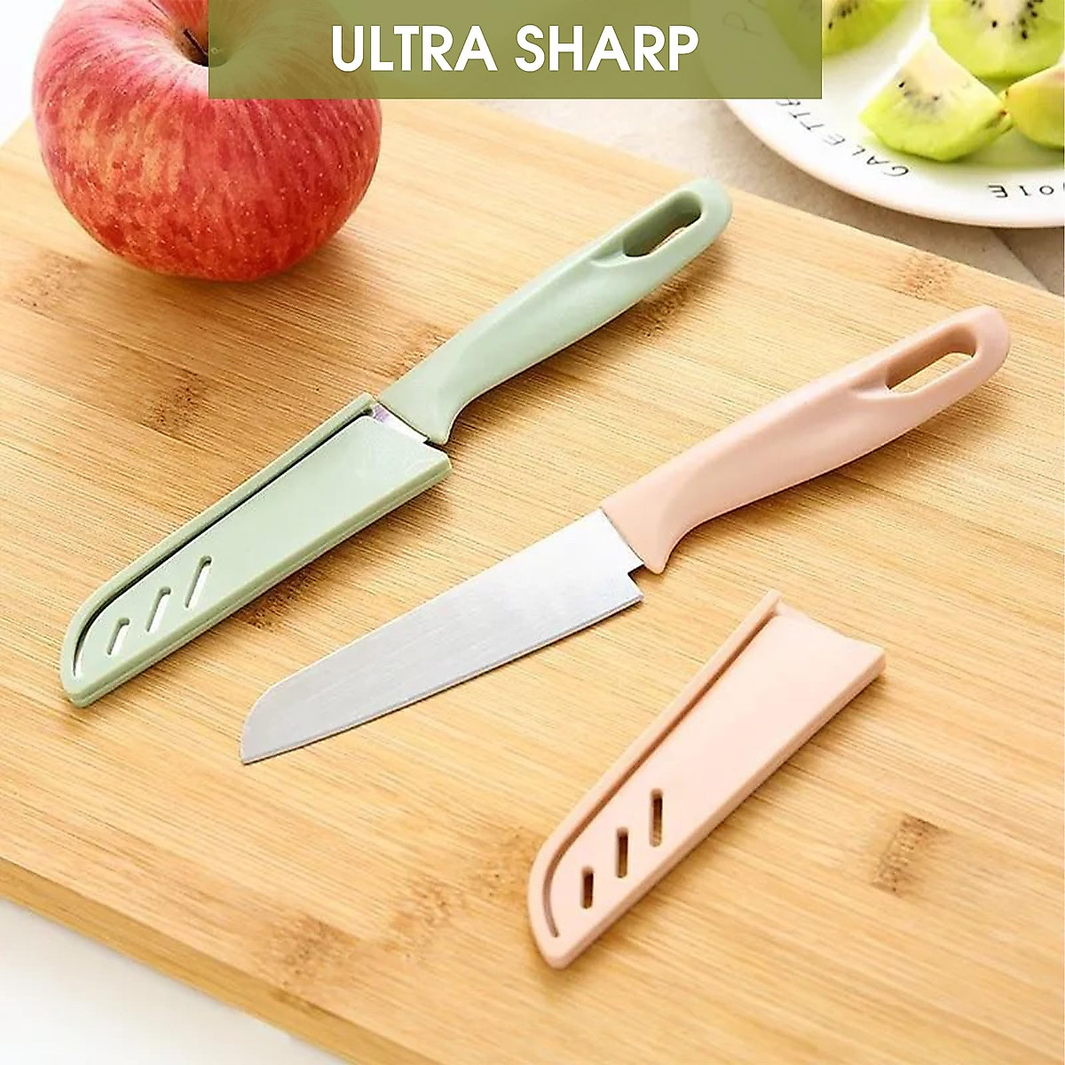 Paring knife 20 pieces Paring Knives Ultra Sharp Vegetable and Fruit Knife with Sheath Cover,Rust Proof Stain Resistant German Steel Small Kitchen Knife (10PCS Peeling Knives and 10PCS Knife Sheath)