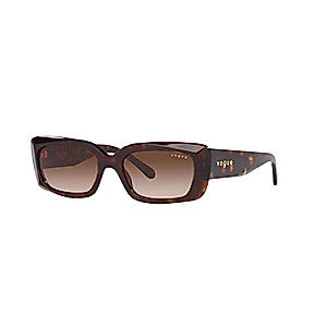 Vogue Eyewear Women's VO5440S Square Sunglasses, Dark Havana/Brown Gradient, 52 mm